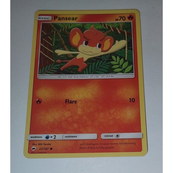 Pokemon | Toys | Pokemon Card 226 Pansear | Poshmark